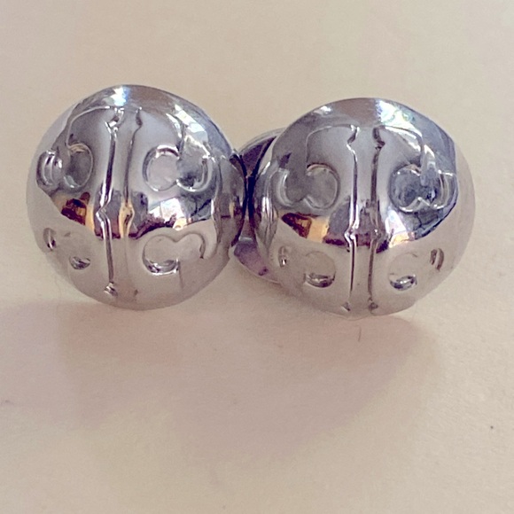 Tory Burch | Jewelry | Authentic Tory Burch Silver Dome Halfinch Stud Pierced Earrings | Poshmark